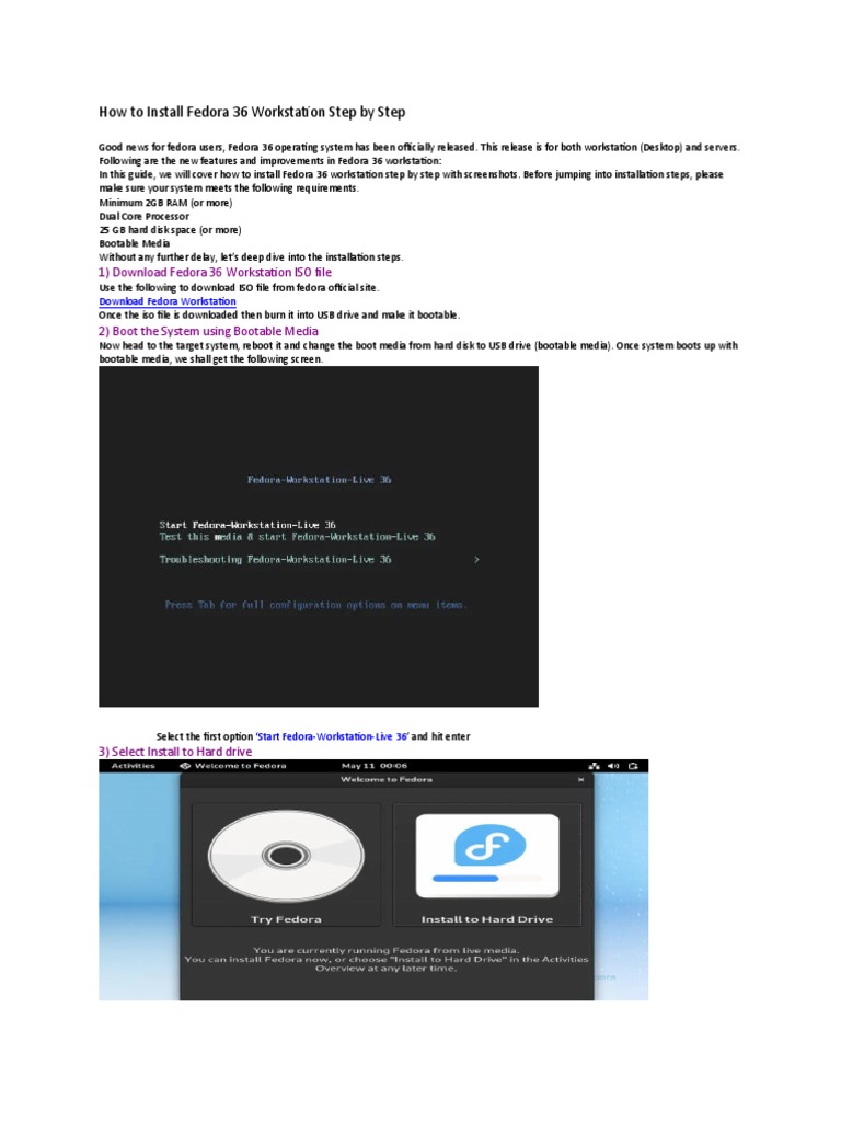 Devika Os Fedora Installation Steps | PDF | Booting | Installation (Computer Programs)