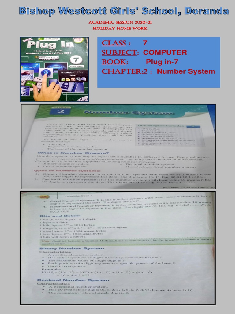 Class 7 Chapter 2 Number System (2021-22) | PDF | Computer Architecture ...