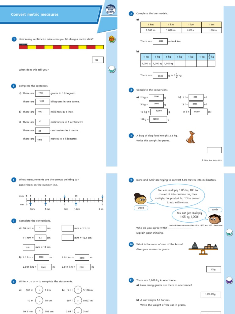 Tuesday 11th January. Maths. Conversion | PDF | Litre | Kilogram