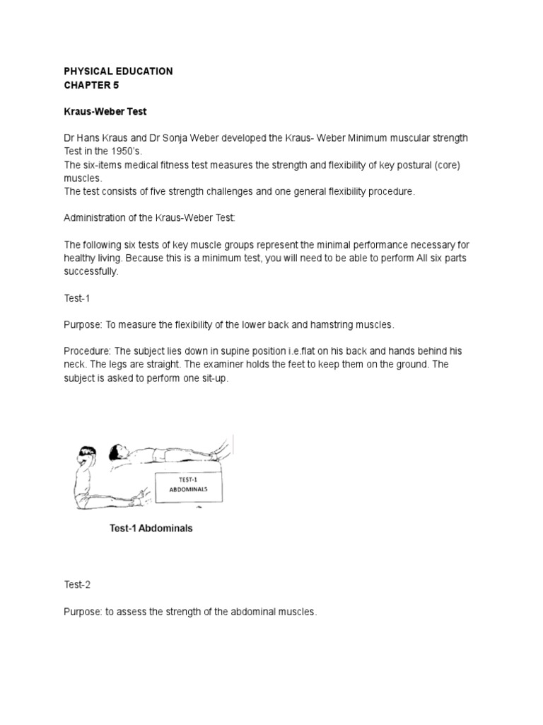 Kraus-Weber Test | PDF