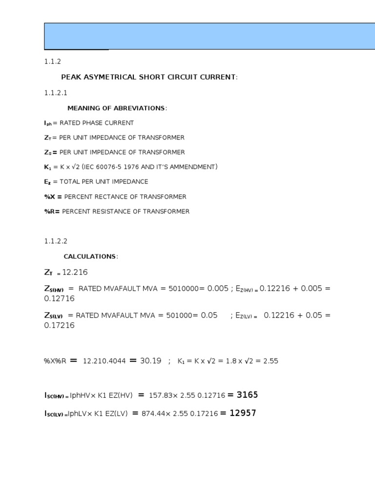 Force Calculation 28 Mva | PDF | Transformer | Quantity