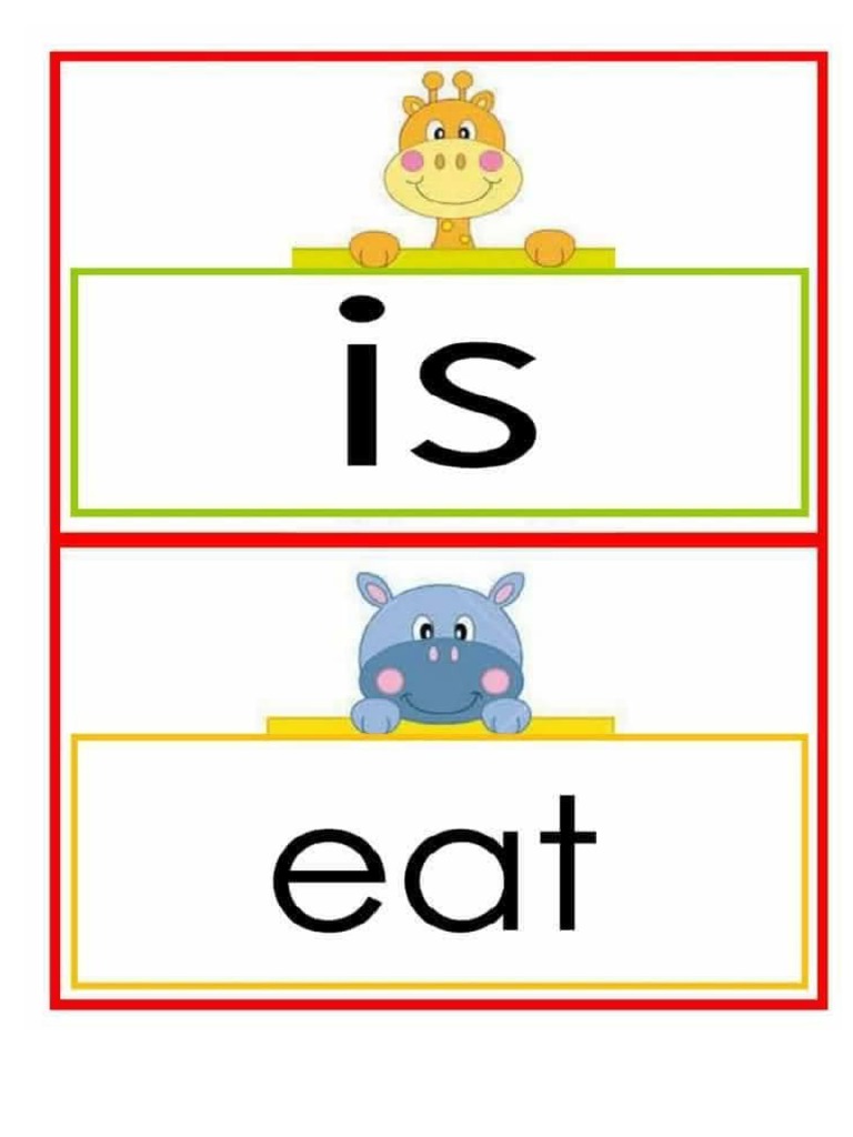 Printable FLASHCARDS (Free To Download) | PDF