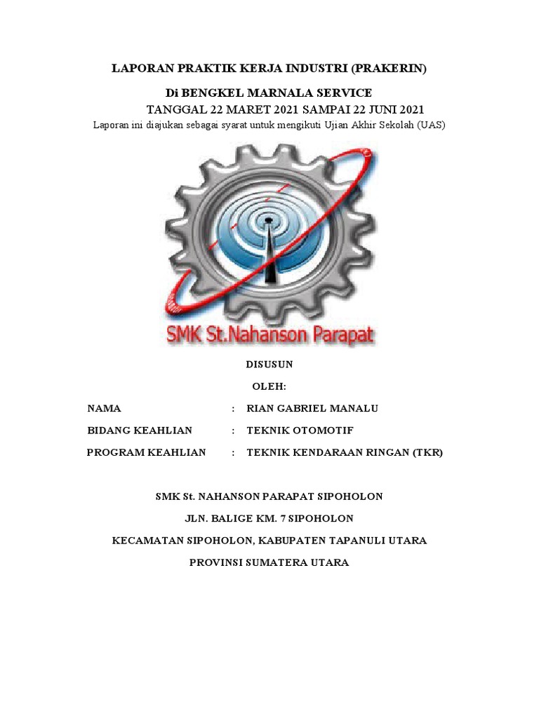 Laporan Prakerin Teknik Otomotif TKR | PDF