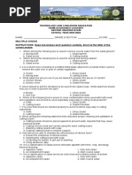 Tle 10 - Q2 - Exam - Tos | PDF | Vegetables | Cooking