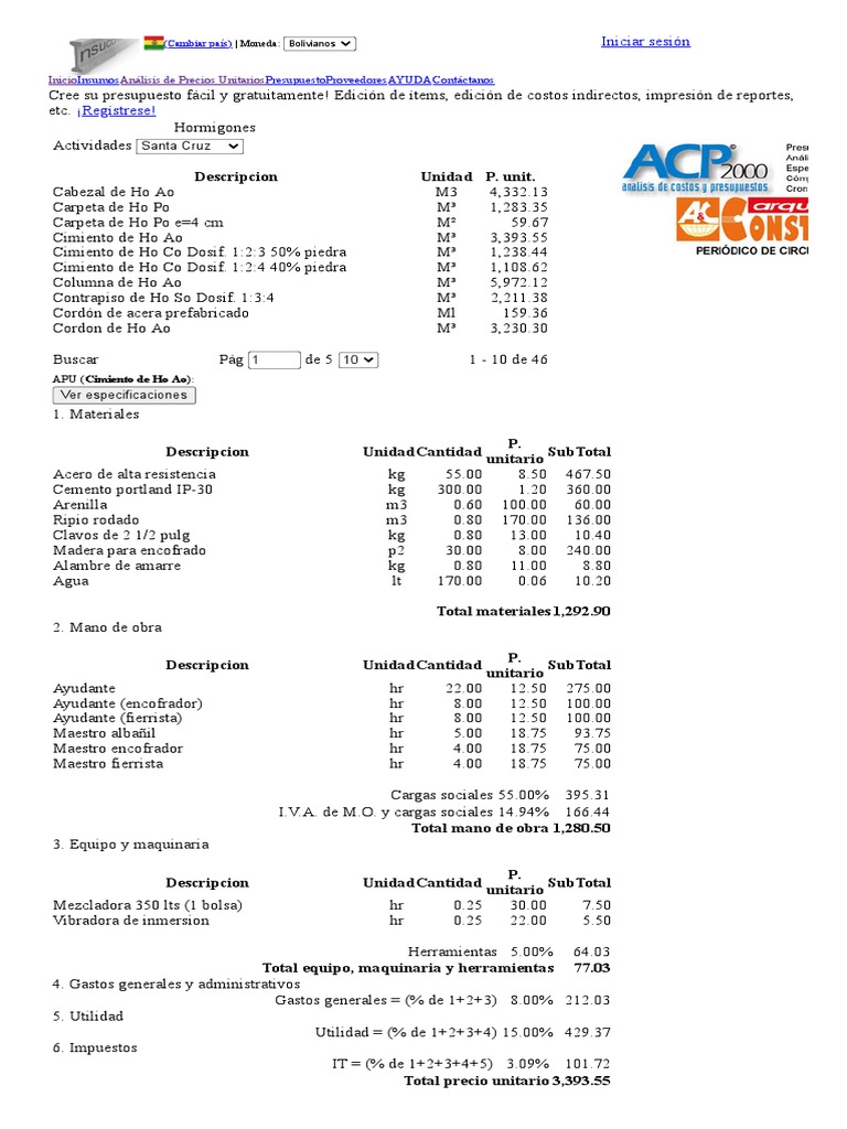 Hormigon Armado para Cimiento y Columna | PDF | Construyendo tecnología | Materiales