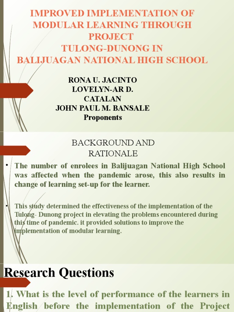 Tulong Dunong | PDF | Learning | Literacy