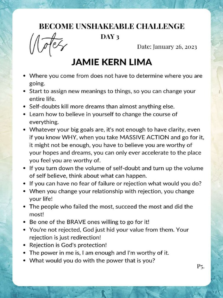 Tony Robbins Unshakeable Notes 3 | PDF