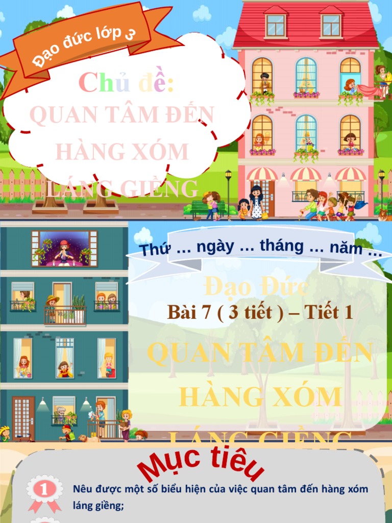 ĐĐ3 - Bài 7 - Tiết 1 - Quan tâm đến làng xóm láng giềng (3 tiết ...