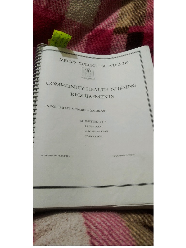 Community Health Nursing Practical File | PDF