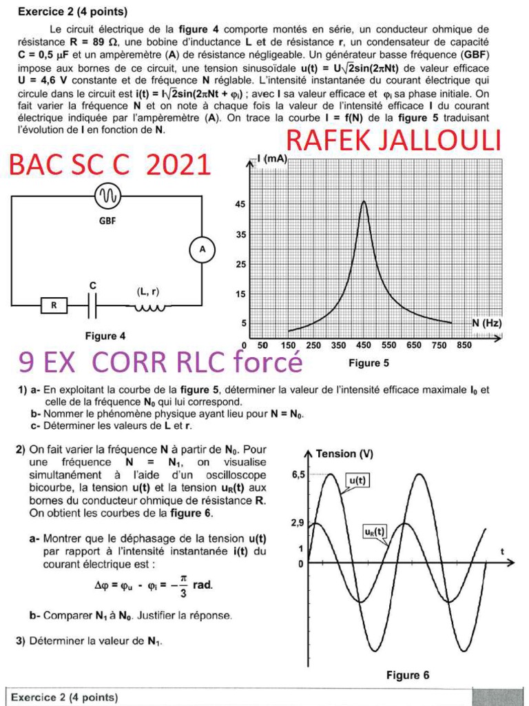 32 Ex Corr RLC Forc Sujets Bac Group S Par MR Rafek Jallouli 151 Pages - PD | PDF