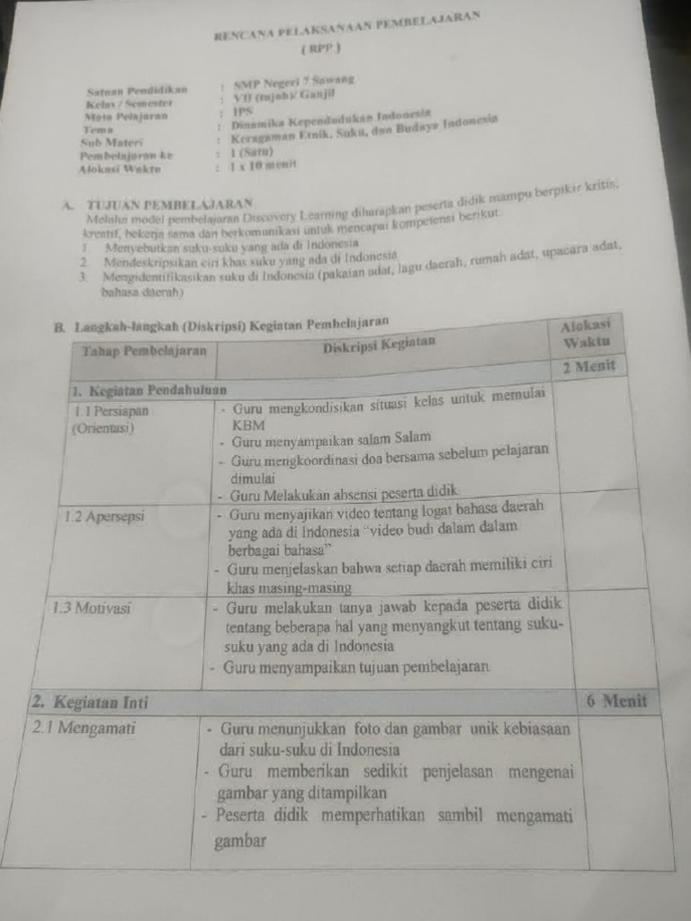 RPP CGP Angkatan 9 | PDF