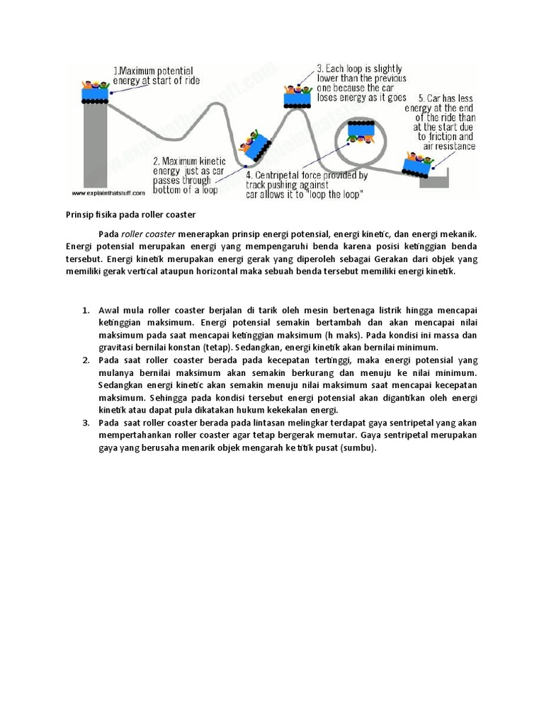 Prinsip Fisika Pada Roller Coaster | PDF