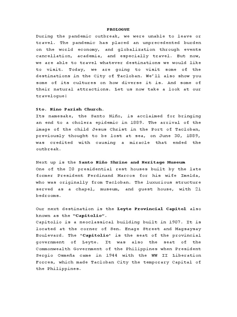 Script Travelogue | PDF