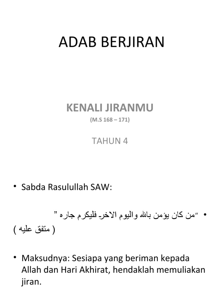 Adab Berjiran | PDF