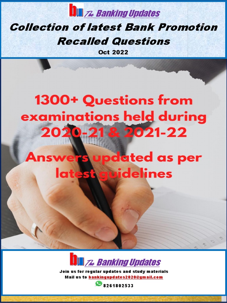 Latest Bank Promotion Updates & Questions | PDF
