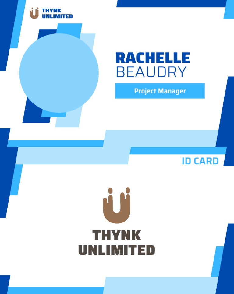 Brown Geometric Project Manager ID Card | PDF