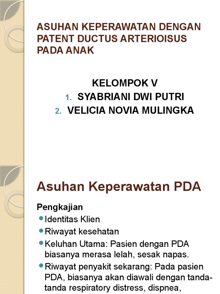 Askep Dengan Pda Pada Anak | PDF | Kesehatan Holistik