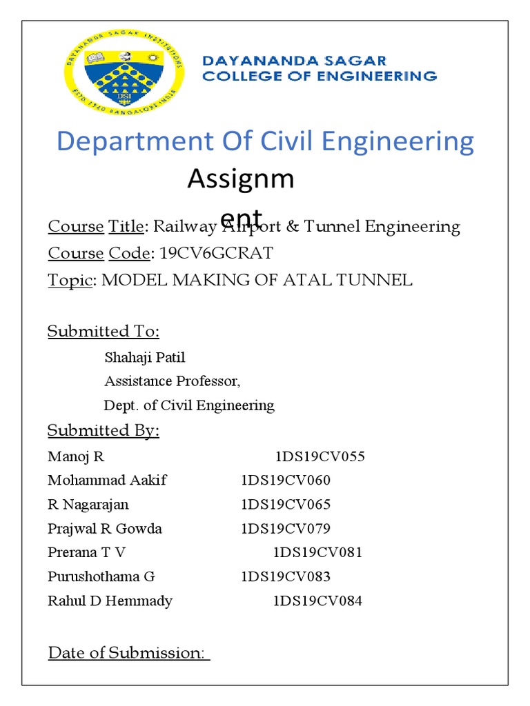 Railways Tunnels and Airport Case Study | PDF
