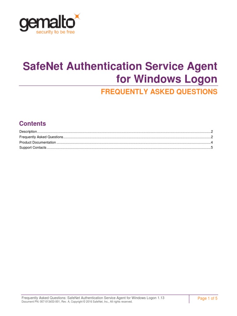 007 013453 001 SAS Agent For Windows Logon 1 13 FAQs Rev A | PDF | Windows Registry | Microsoft ...