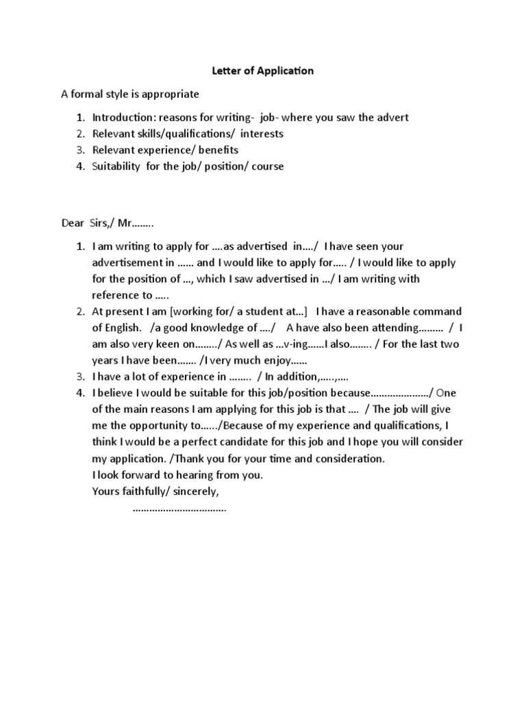 Letter of Application | PDF | Résumé | Business