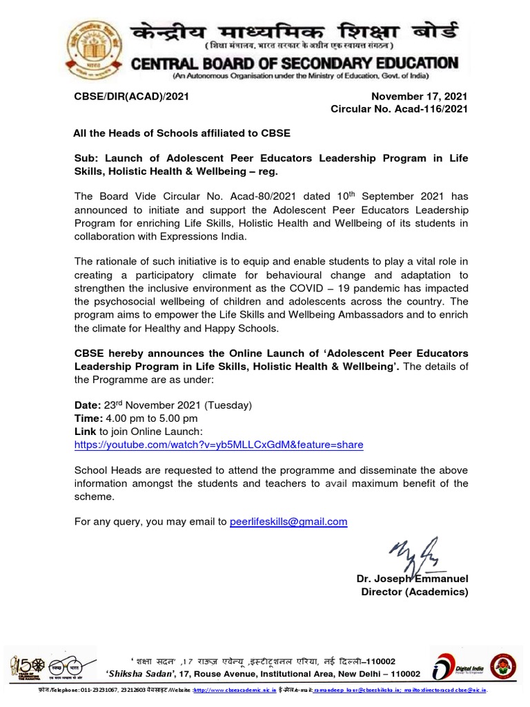 116 Circular 2021 | PDF | Schools