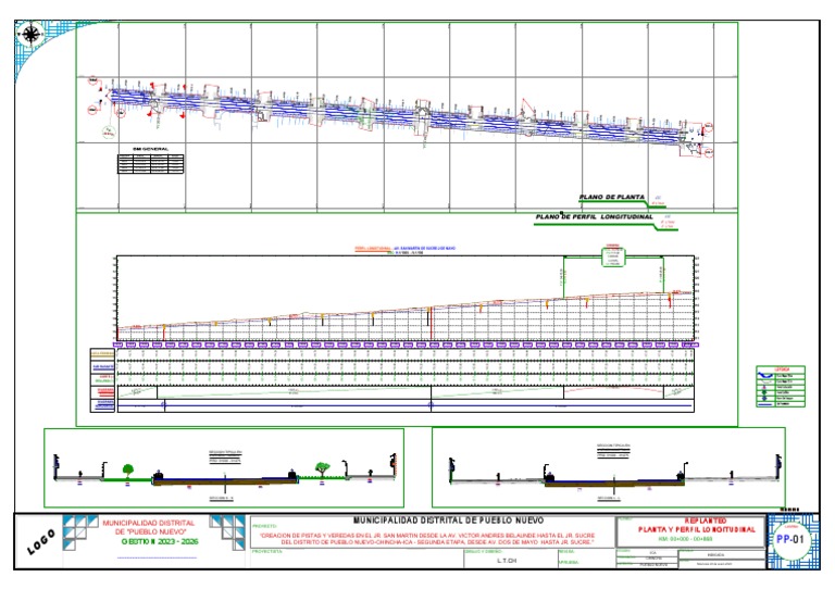 PLANO REPLANTEO EJES Y PERFILES FINAL-Planta Perfil - A1 | PDF