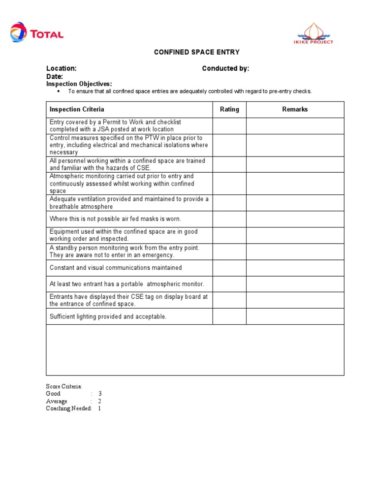 HSE 04 Confined Space Entry | PDF