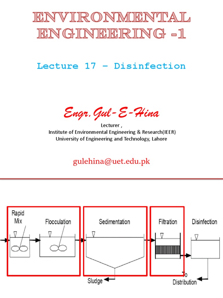 Lec 17 Week14Disinfection1 | PDF | Chlorine | Disinfectant