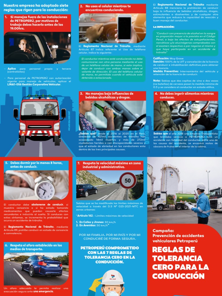 Triptico-A4-Prevención de Accidentes Vehiculares | PDF | Accidente de ...