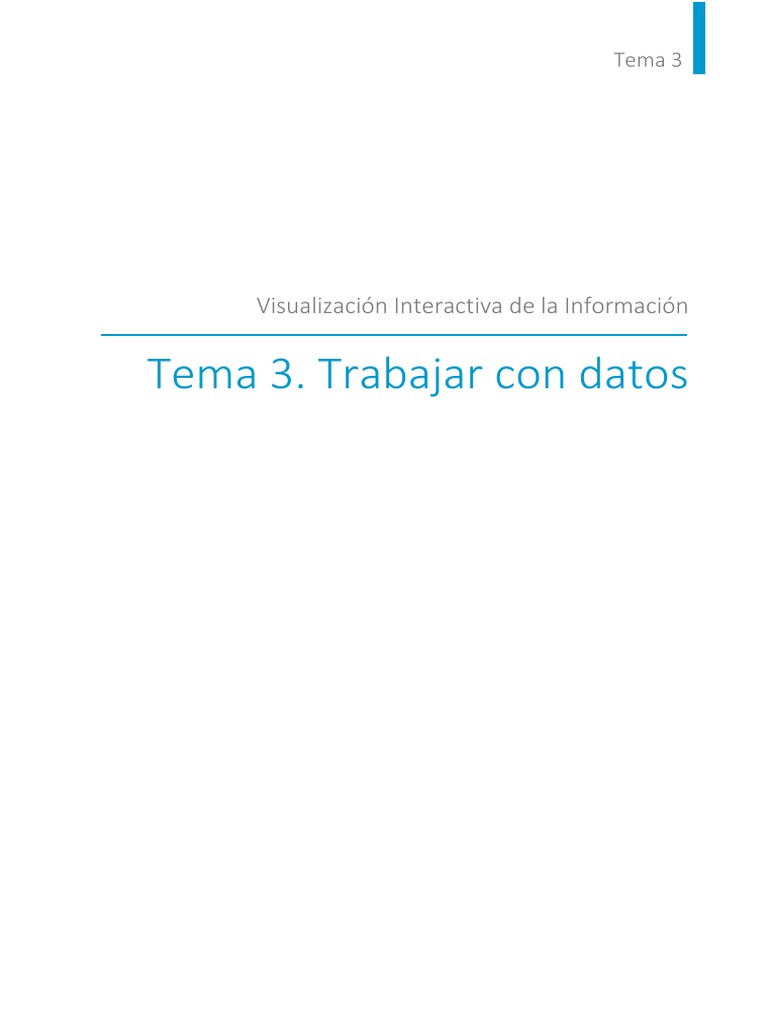 Tema 3 - Trabajar Con Datos | PDF | Cuestionario | Estadísticas