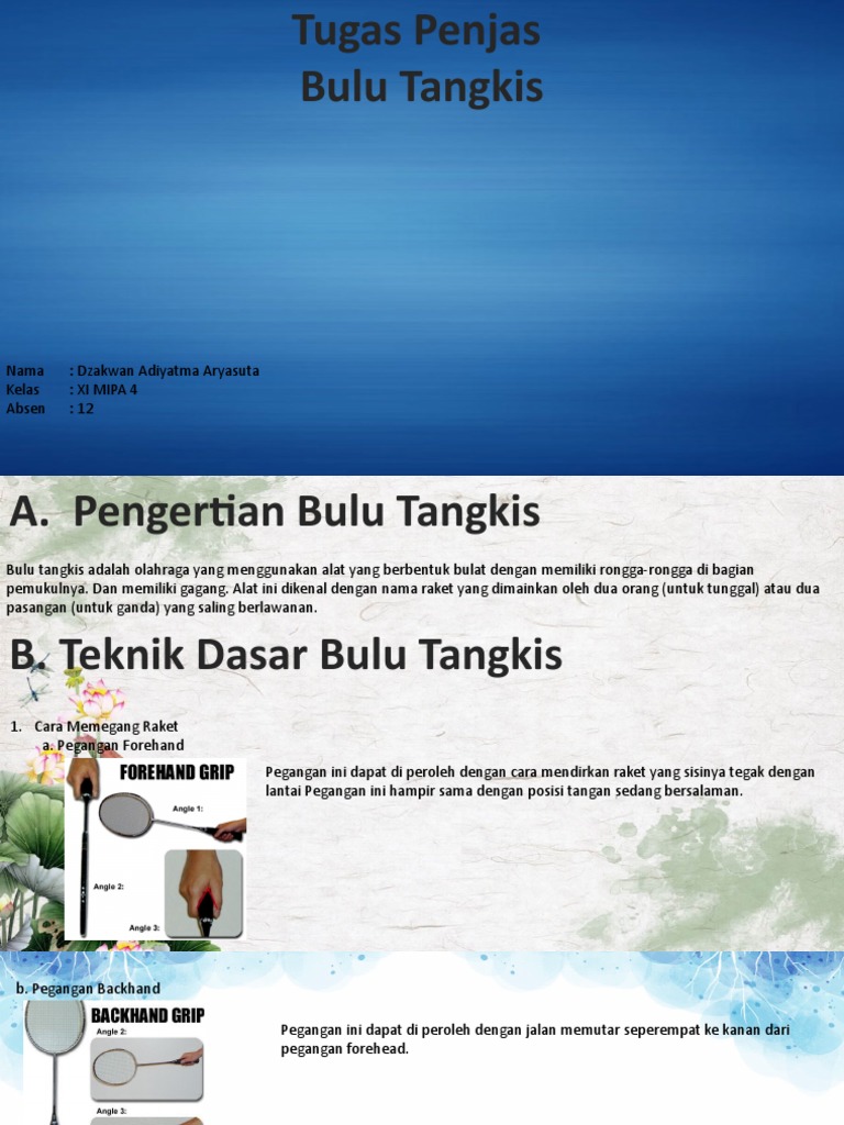 Penjas Bulu Tangkis | PDF