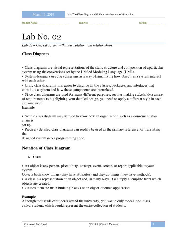 Object Oriented Programming Lab 2 | PDF | Class (Computer Programming ... Object Oriented Programming Lab 2 | PDF | Class (Computer Programming ...