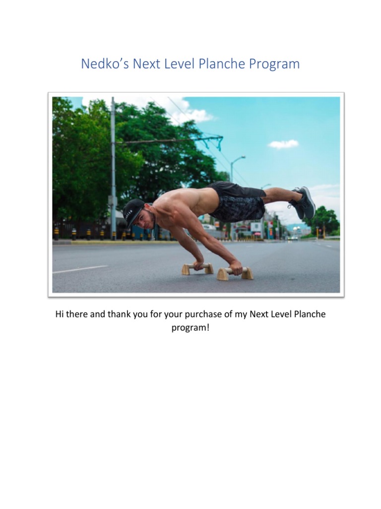 Nedko Next Level Planche Program 80598f72f0 | PDF | Management Of Obesity | Physical Fitness
