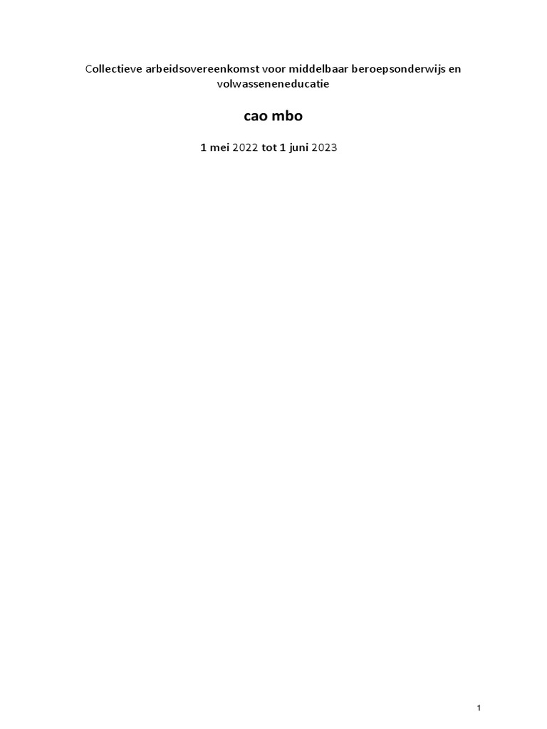 Cao Mbo 2022 2023 | PDF