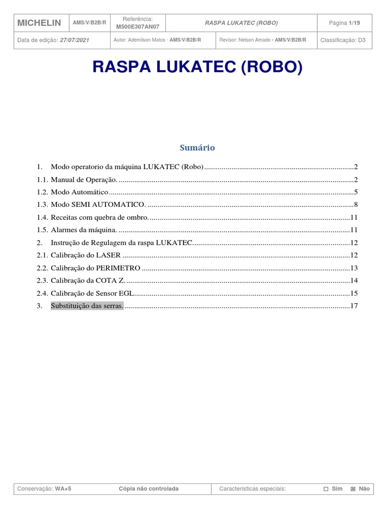 M500E307AN07 Raspa Lukatec (Robô) | PDF
