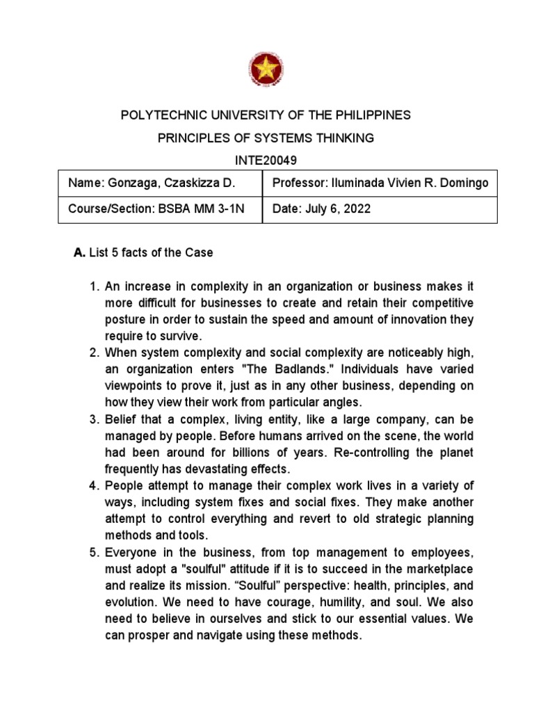 Gonzaga - Bsba MM 3-1n Assignment 4 | PDF