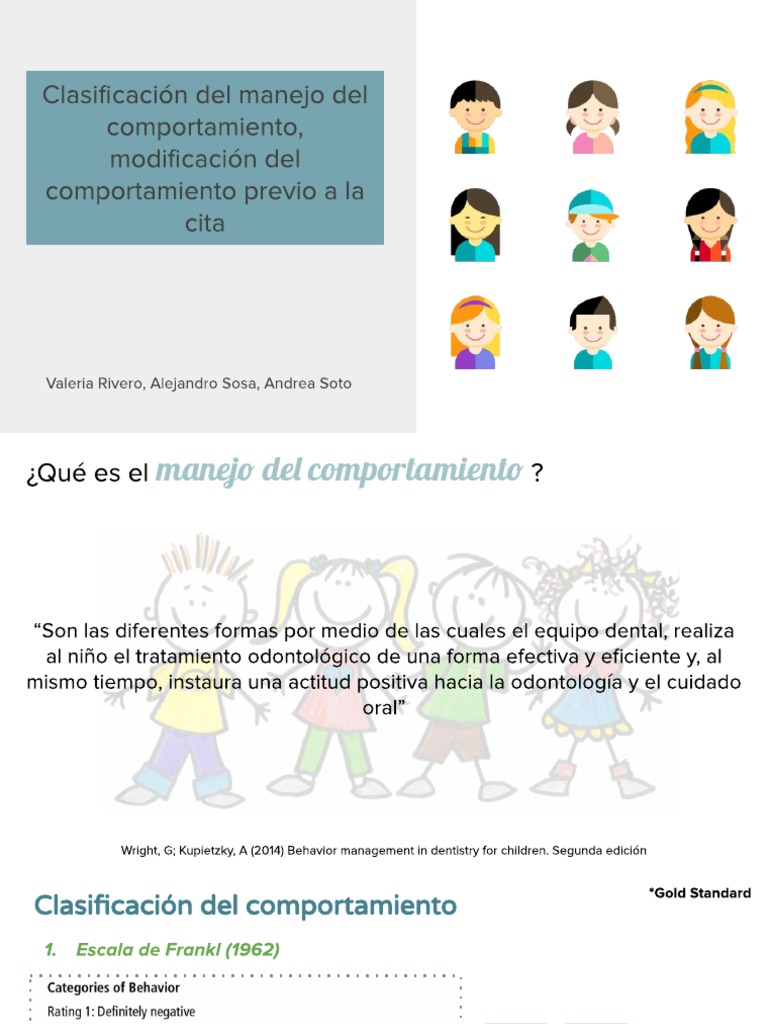 Clasificación Del Manejo Del Comportamiento | PDF