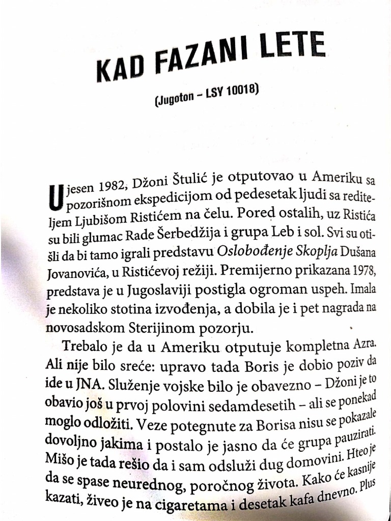 Kad Fazani Lete | PDF