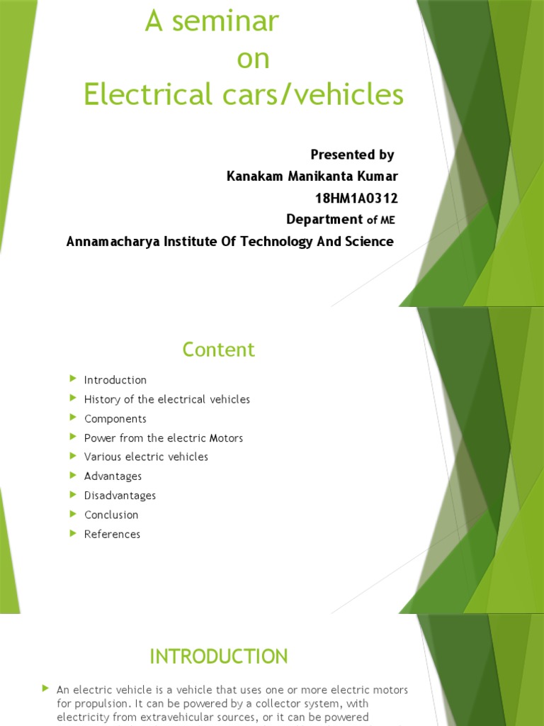 Electric Vehicles | PDF | Electric Vehicle | Rechargeable Battery