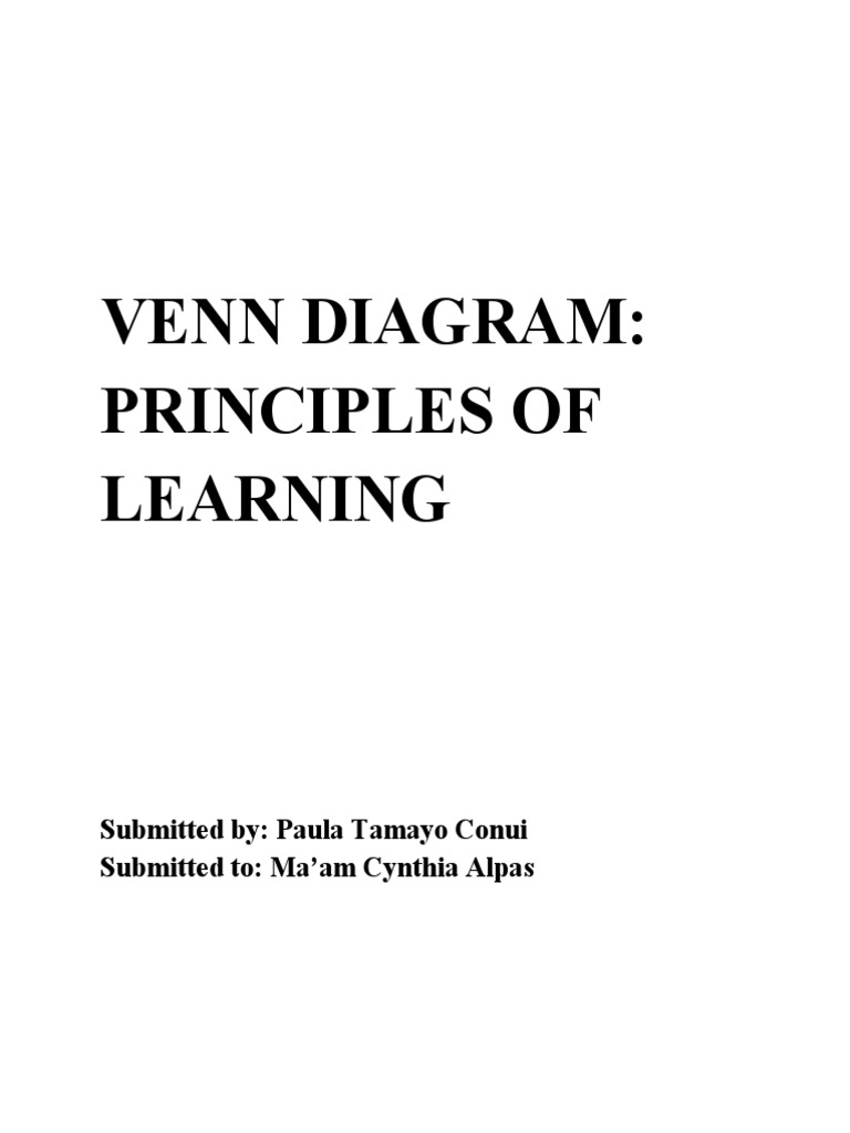 CONUI - Principles of Learning Venn Diagram | PDF