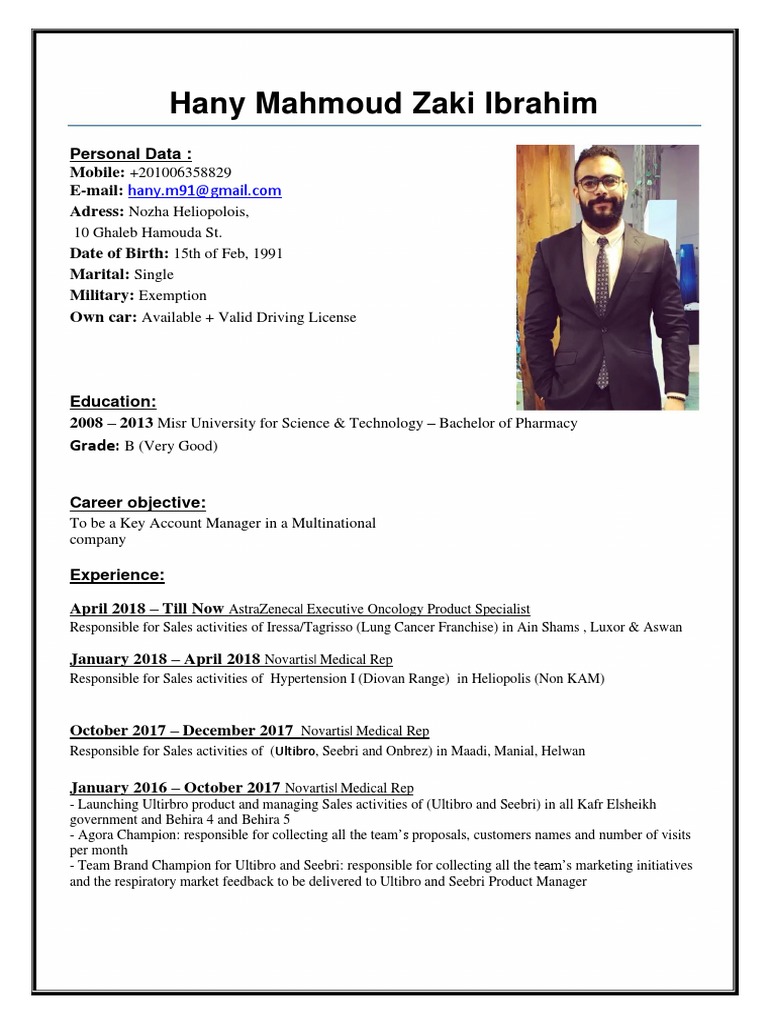 Hany Zaki: Pharmacy Career Overview | PDF