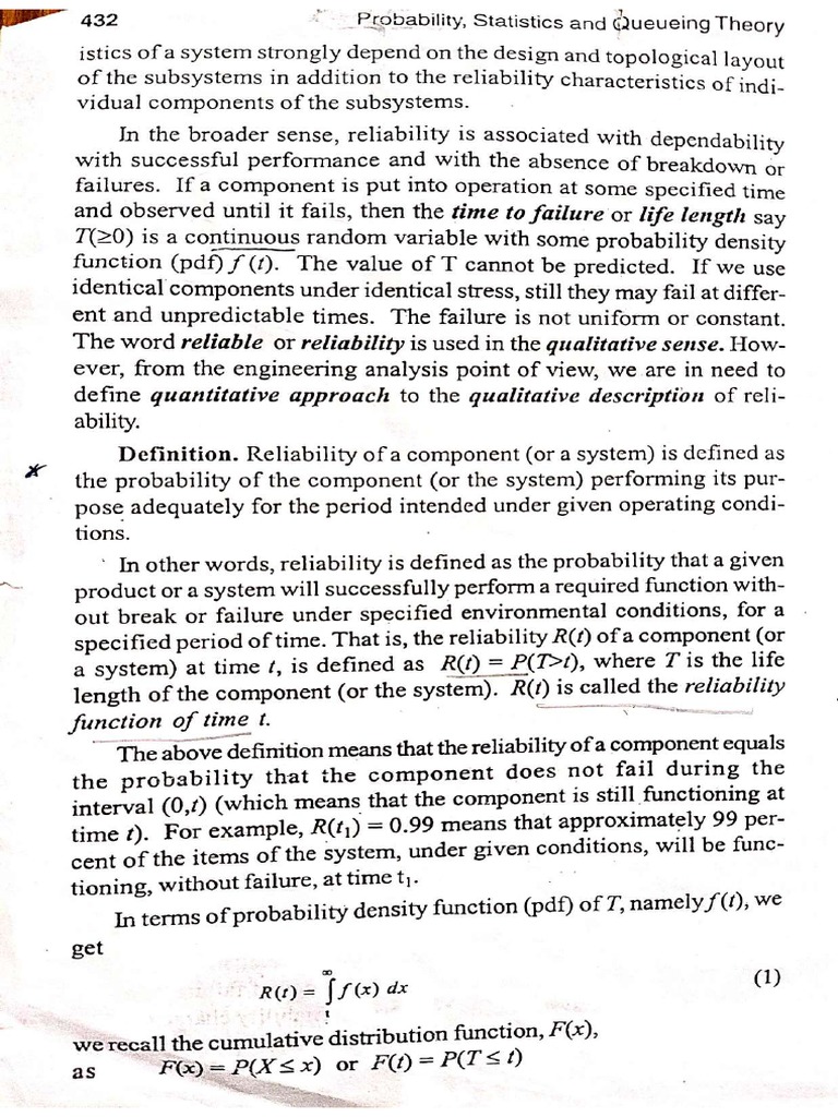 Reliability Given Notes - Compressed | PDF