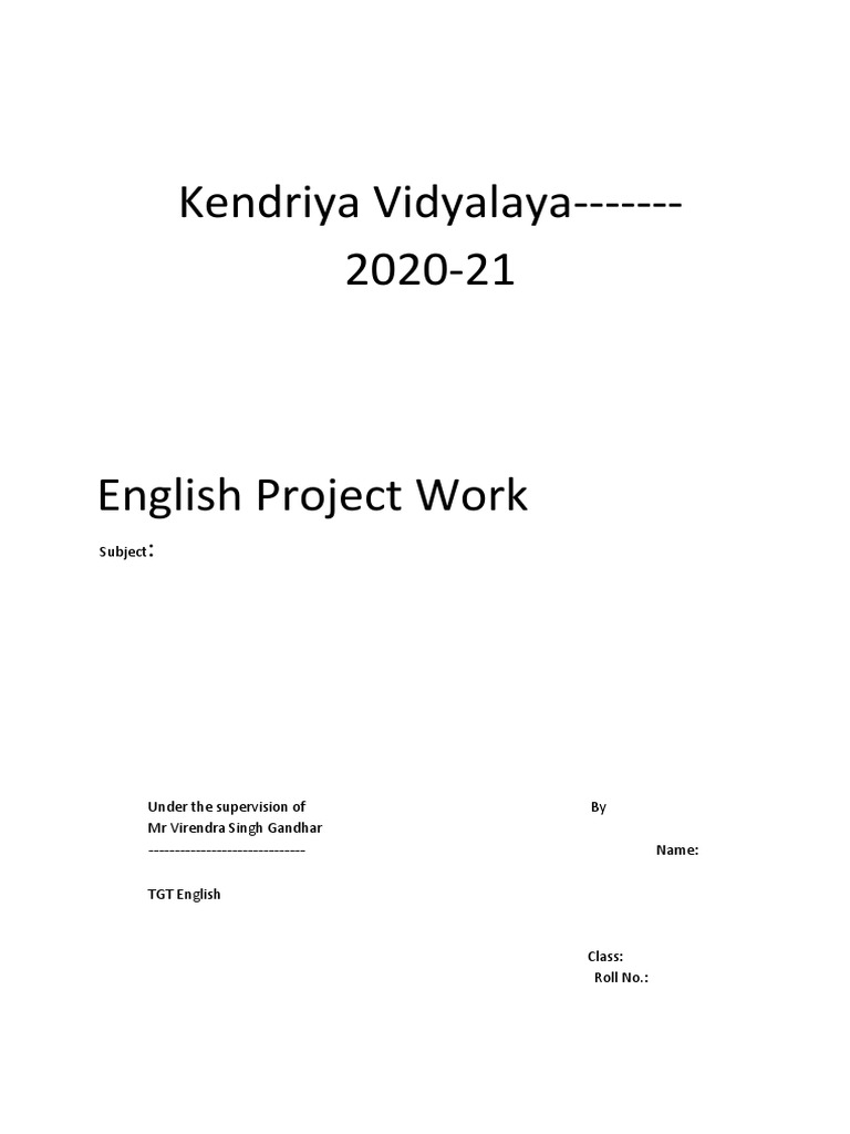 Project Certificate of English | PDF