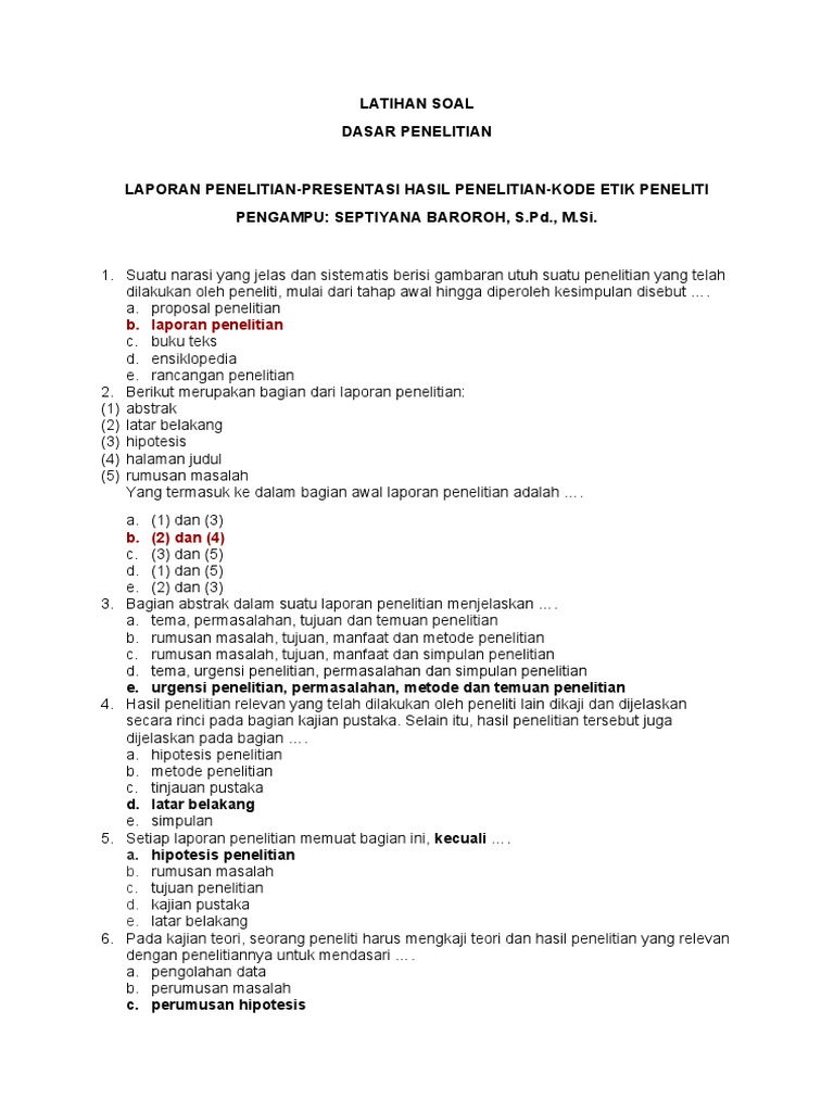 Latihan Soal DP Kelas XI | PDF