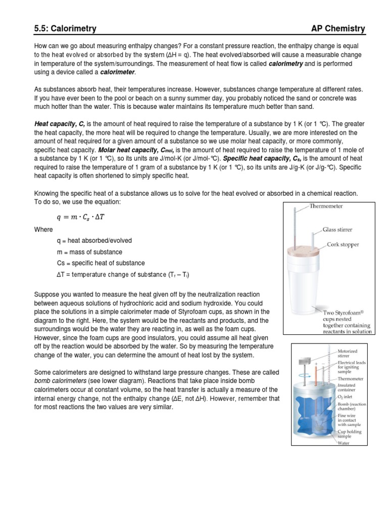 Calorimetry | Download Free PDF | Heat | Heat Capacity