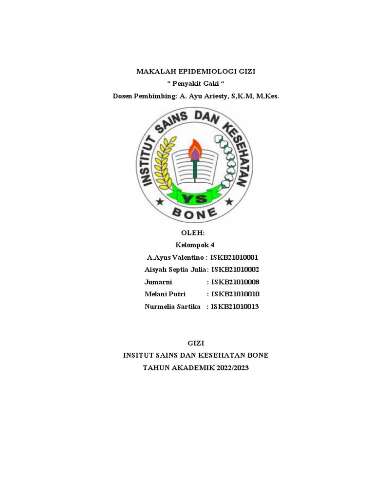 Epidemiologi Penyakit Gaki dan Yodium | PDF