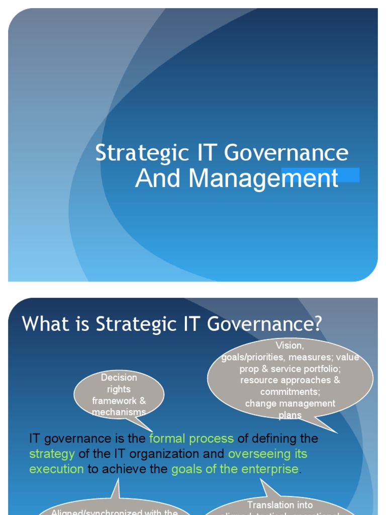 Strategic IT Governance Explained | PDF