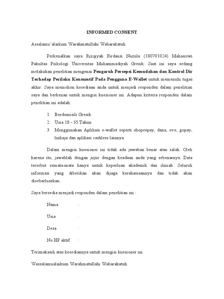 Informed Consent | PDF