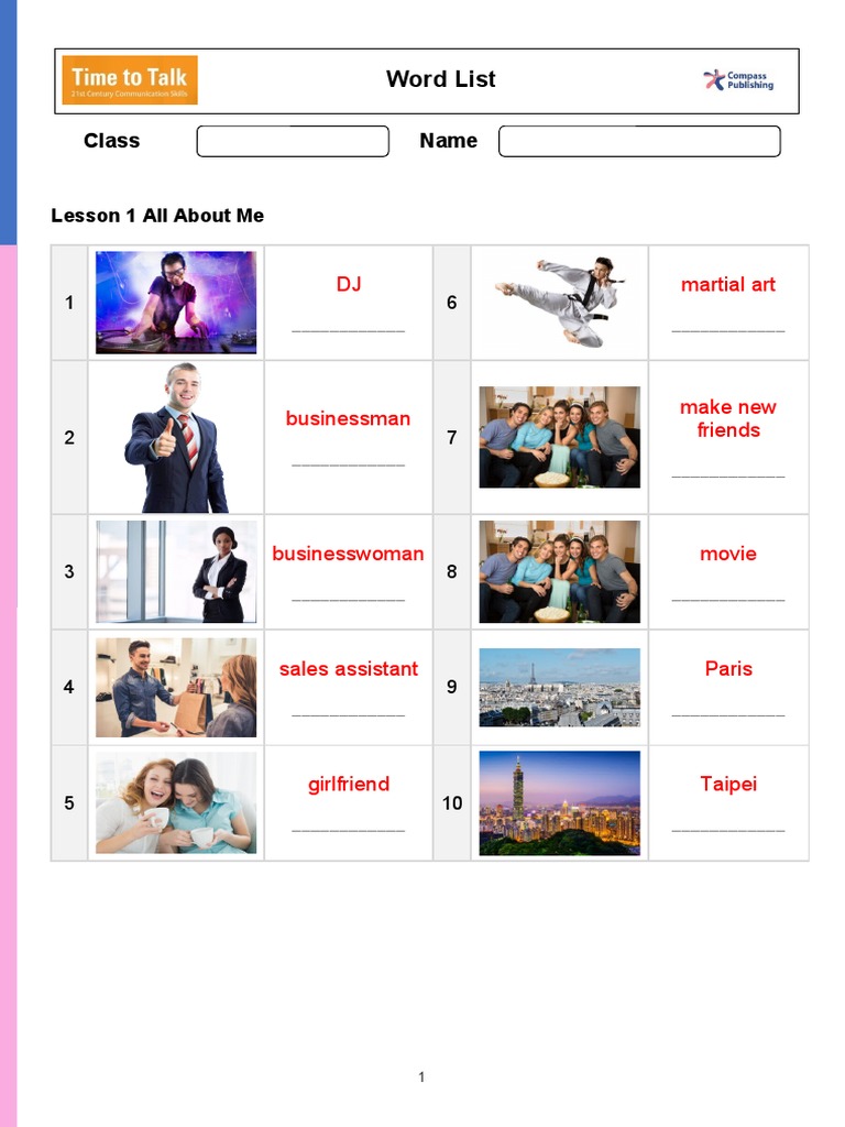 Time To Talk Elementary Word List en | PDF | Cuisine | Food And Drink