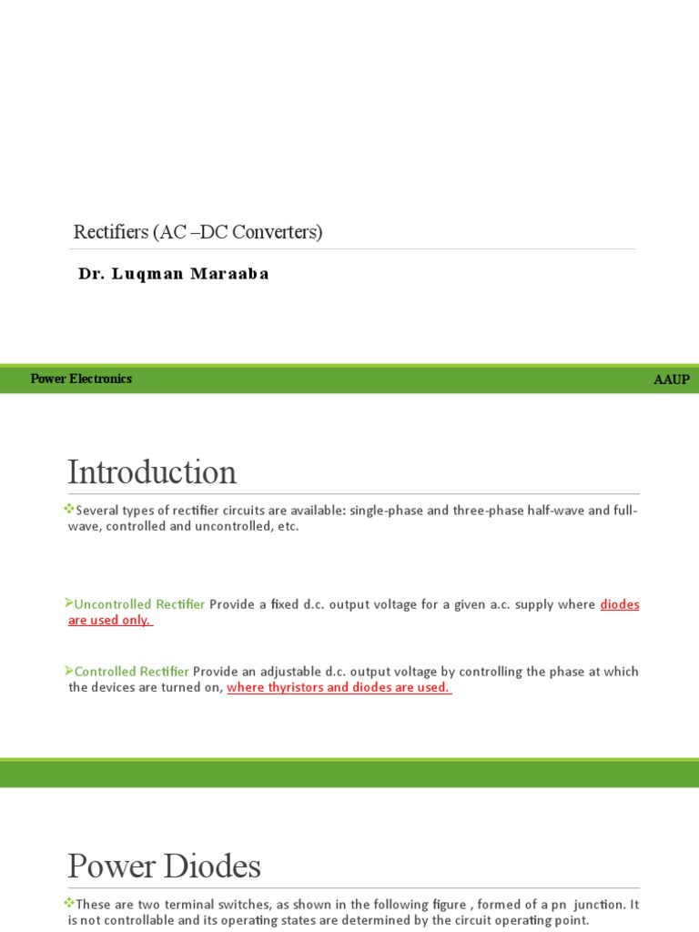 3 Rectifiers | PDF | Rectifier | Diode
